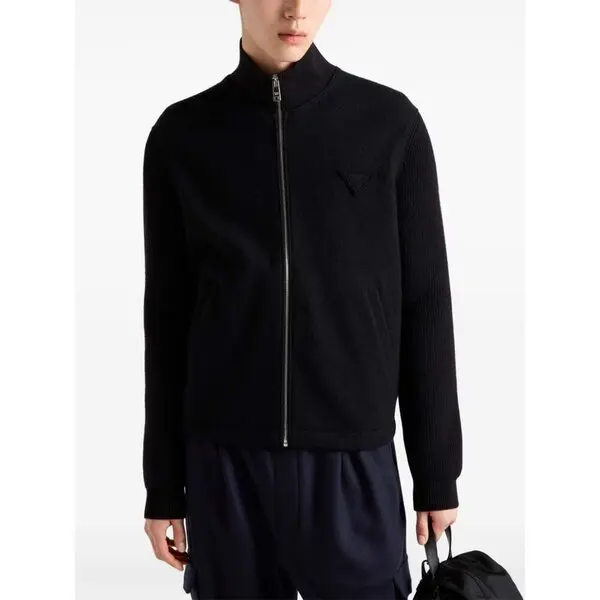 Prada Wool And Cashmere Zipper Cardigan
