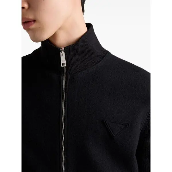 Prada Wool And Cashmere Zipper Cardigan