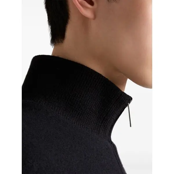 Prada Wool And Cashmere Zipper Cardigan
