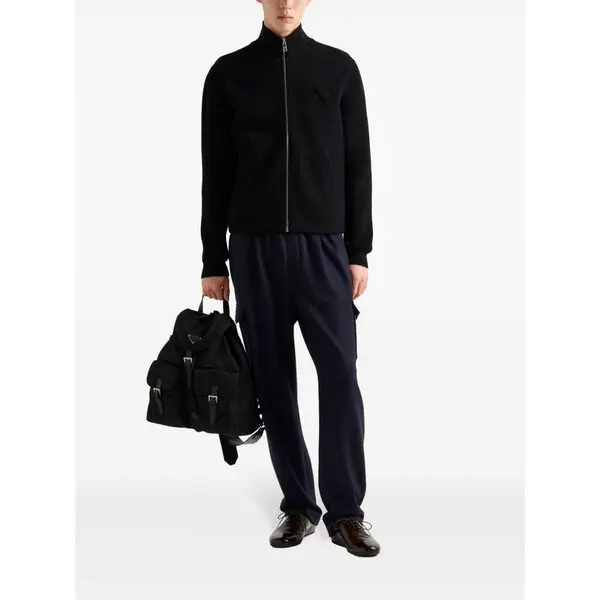 Prada Wool And Cashmere Zipper Cardigan