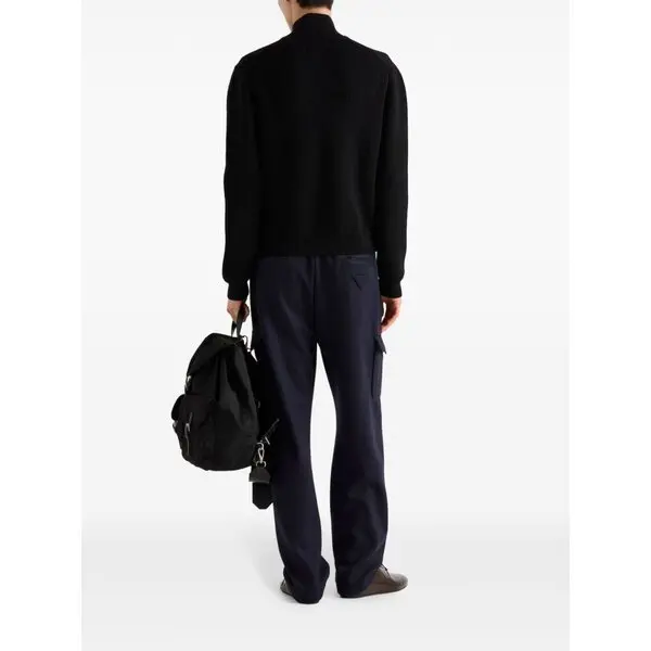 Prada Wool And Cashmere Zipper Cardigan