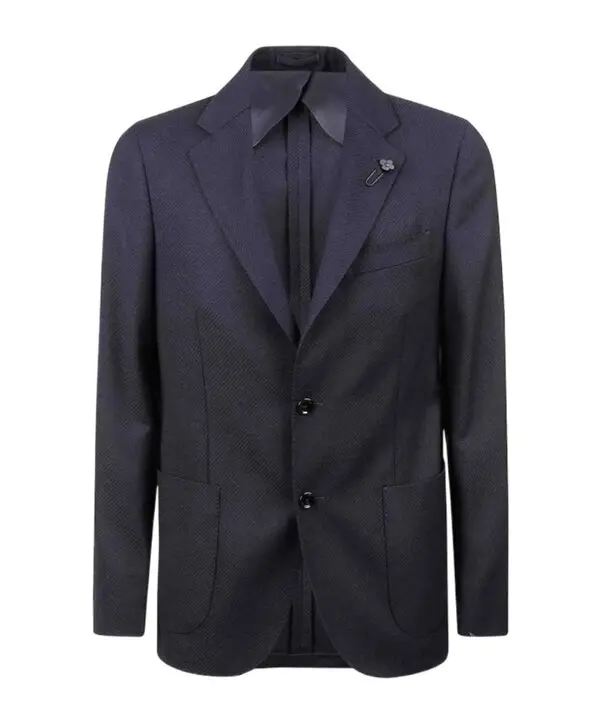 LARDINI Textured Two-button Blazer
