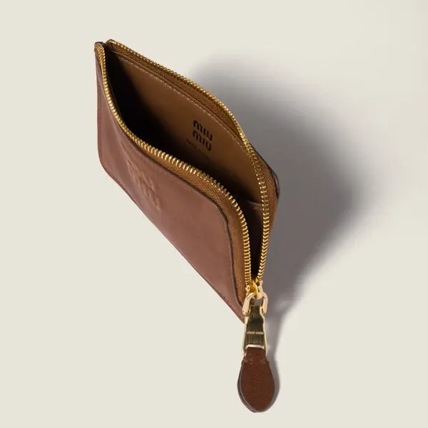 Miu Miu Nappa Leather Envelope Card Holder
