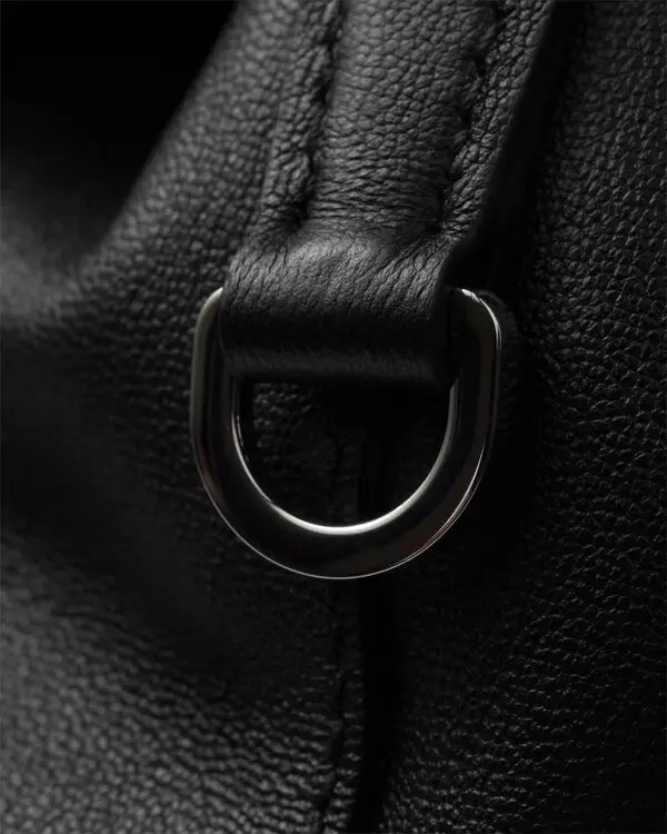 Prada Medium Leather Backpack - Black