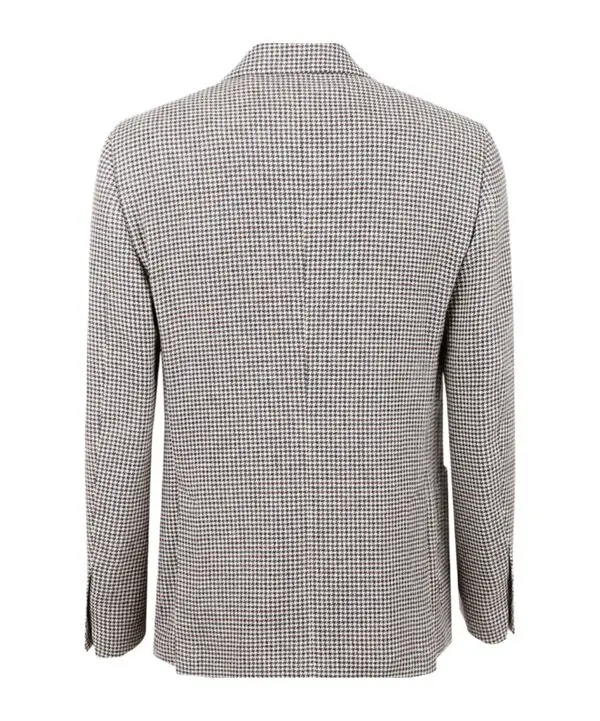 LARDINI Houndstooth Double-breasted Blazer