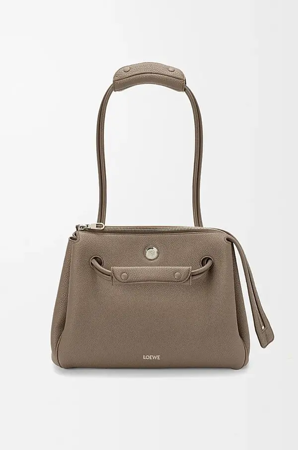 Loewe Medium Madrid Bag In Supple Grained Calfskin - Taupe