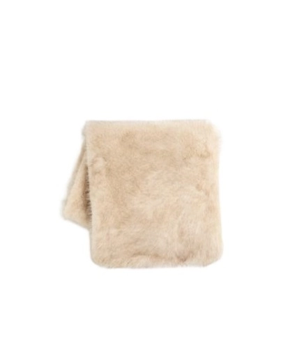Valentino Garavani Faux Fur Scarf - Ivory/beige