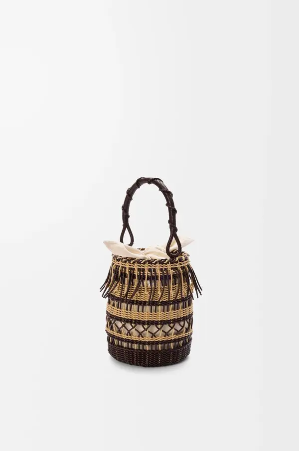 Loewe Bucket In Cord And Leather