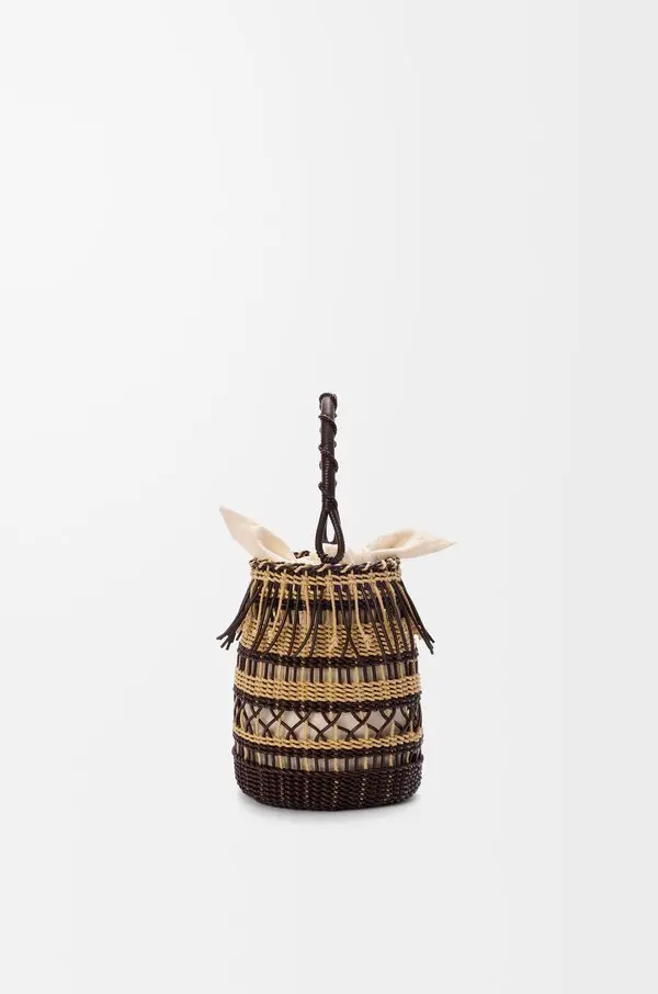 Loewe Bucket In Cord And Leather