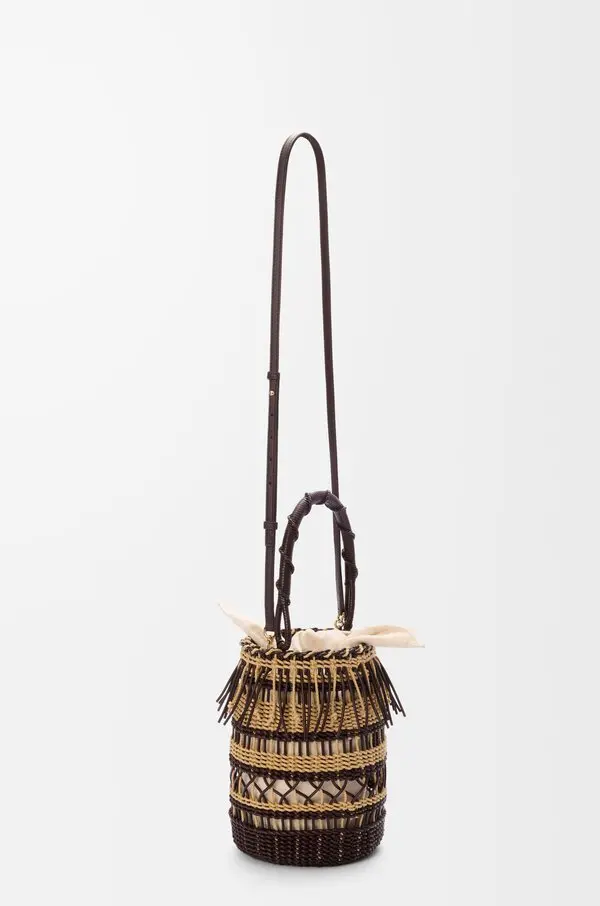 Loewe Bucket In Cord And Leather