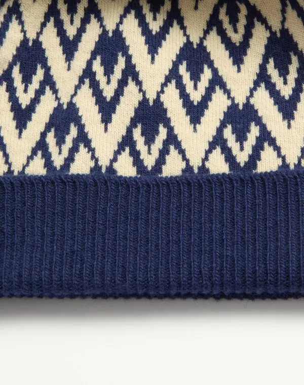 Valentino Garavani All Over V Signature Knitted Wool Beanie
