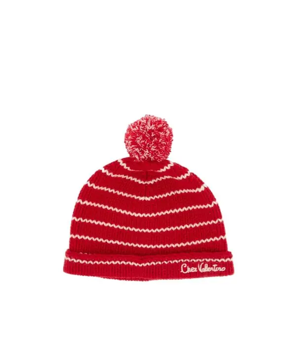 Valentino Garavani Knitted Beanie With Pom Pom