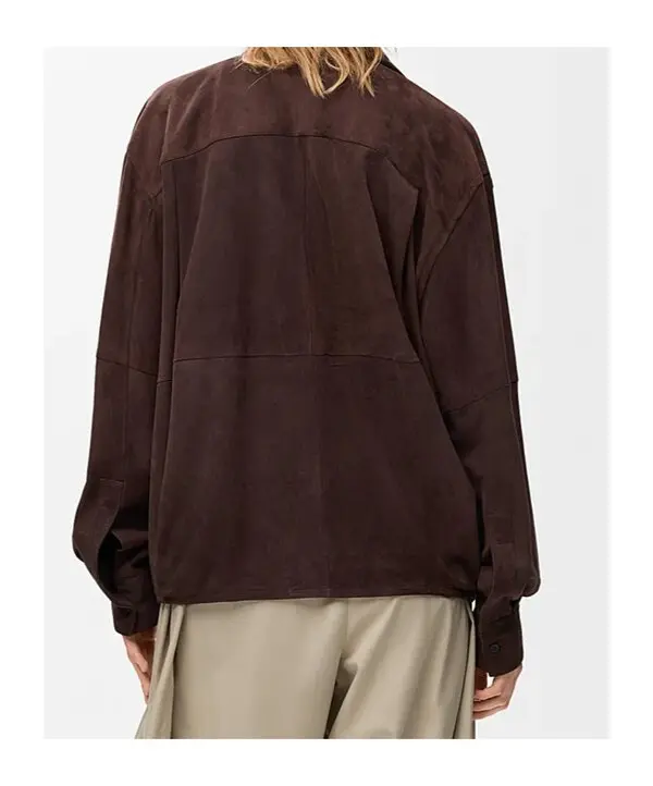 Loewe Suede Draped Shirt Jacket