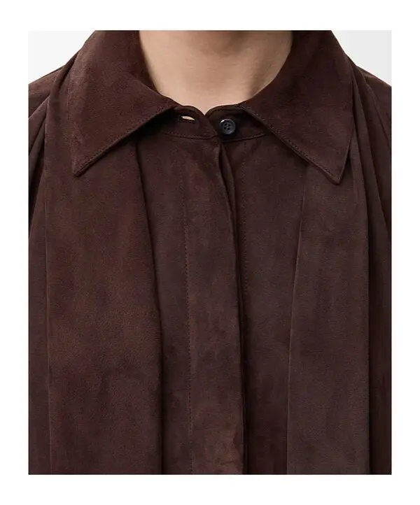 Loewe Suede Draped Shirt Jacket