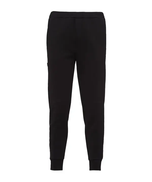 Prada Cotton Fleece Joggers With Re-nylon Details