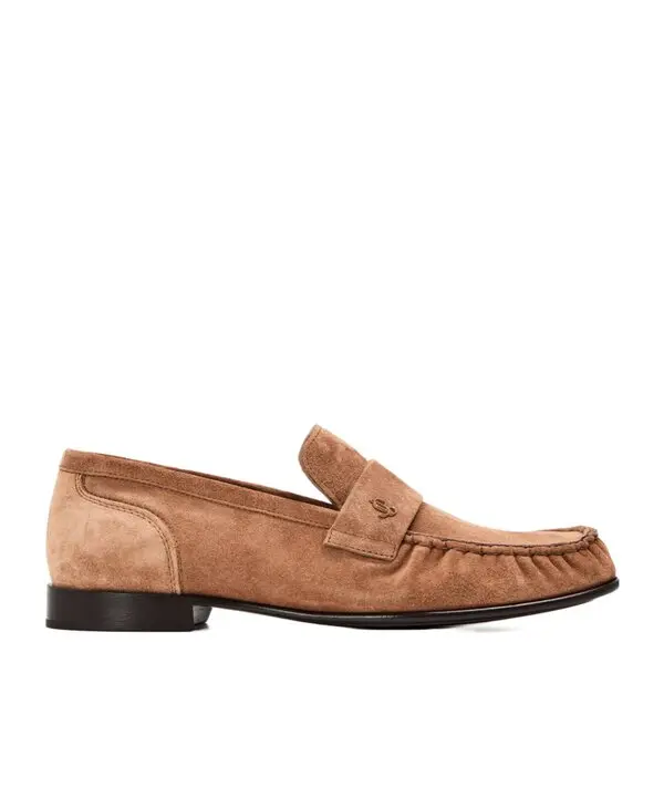 JIMMY CHOO Ellis Suede Loafers - Black