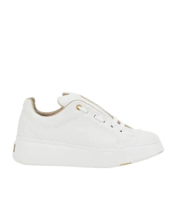 Max Mara Lace-up Low-top Sneakers - Optical White