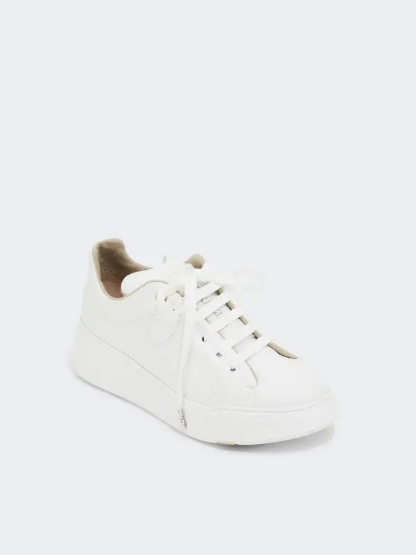 Max Mara Lace-up Low-top Sneakers - Optical White