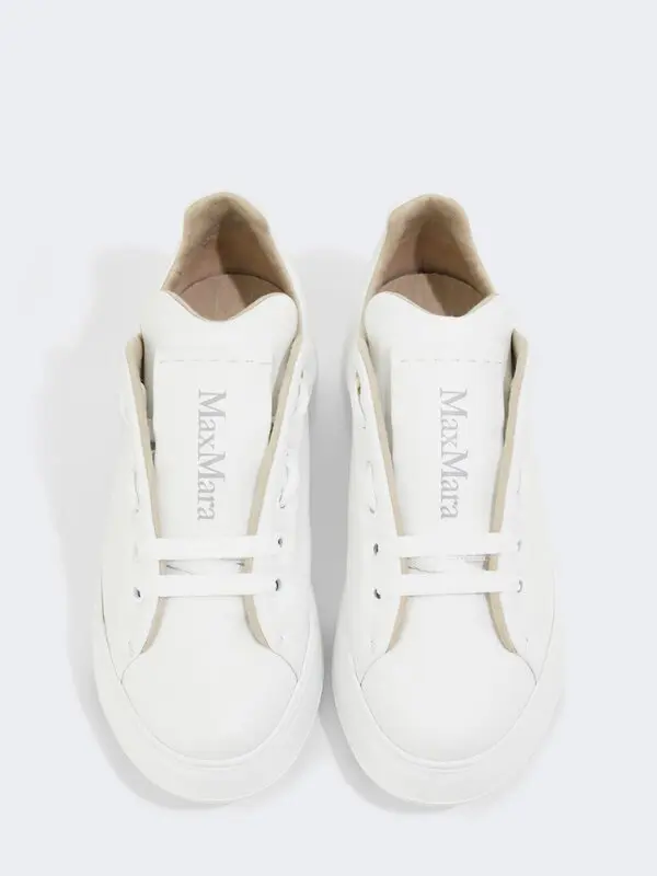 Max Mara Lace-up Low-top Sneakers - Optical White