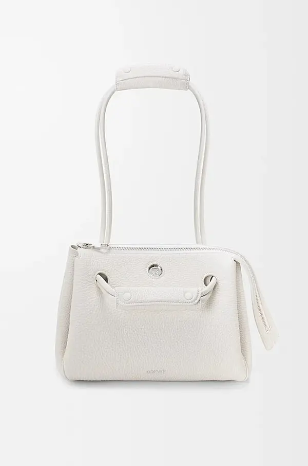 Loewe Medium Madrid Bag In Supple Grained Calfskin - White