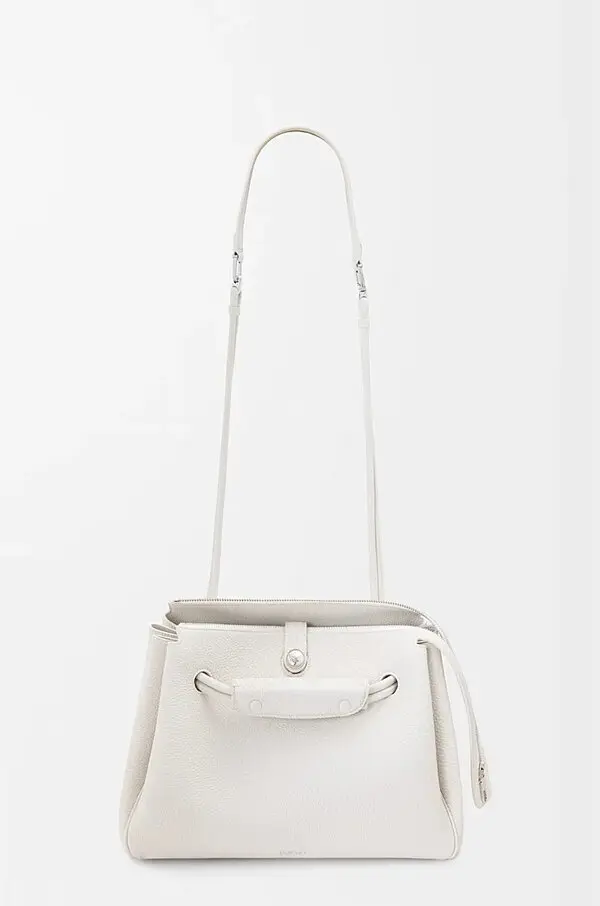 Loewe Medium Madrid Bag In Supple Grained Calfskin - White