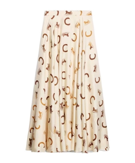 Celine Silk Twill Skirt