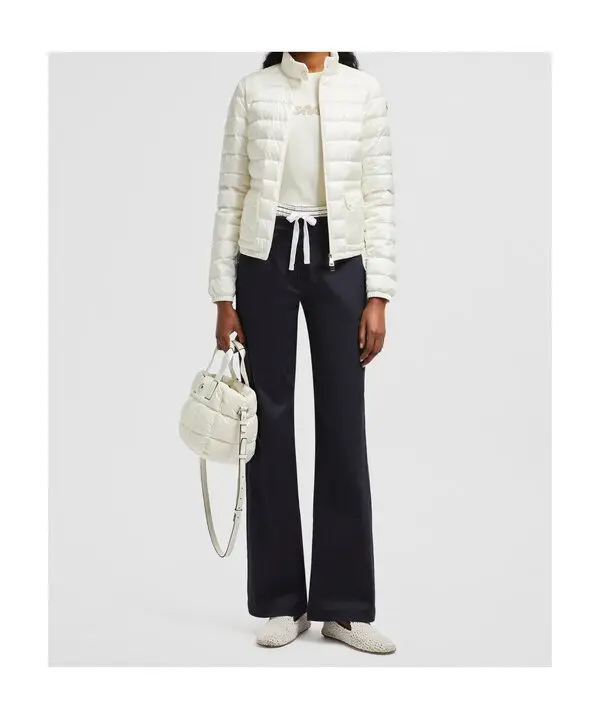 Moncler Zipped Puffer Jacket With Stand Collar And Pocket Detail