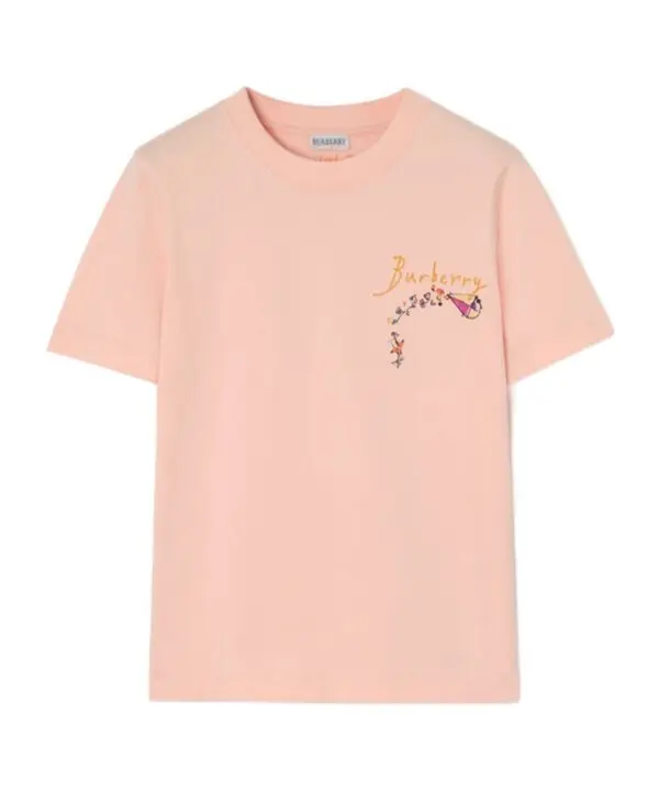 Burberry Brave Little Tree Cotton T-shirt - Pink