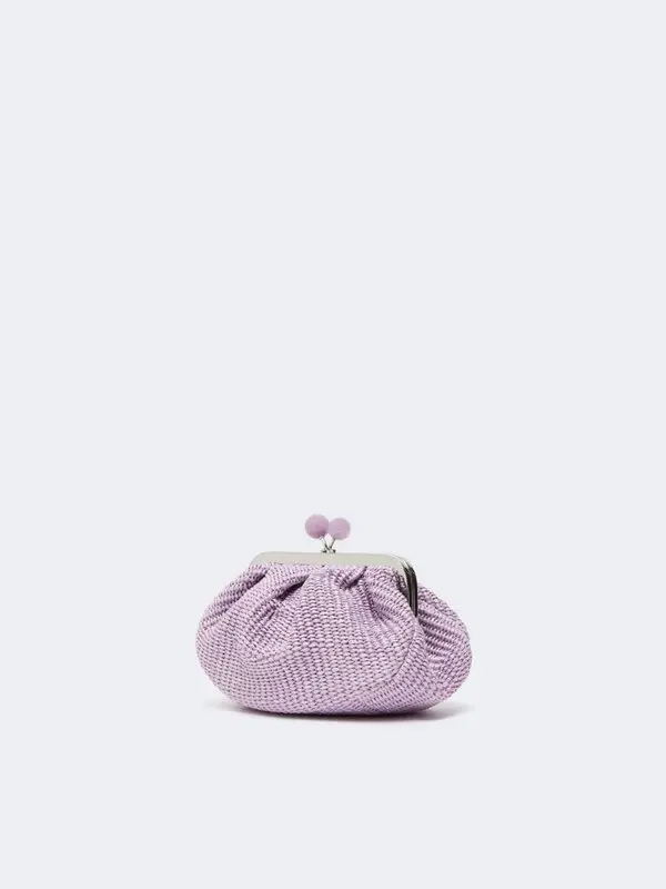 Max Mara Small Raffia Textured Shoulder Bag