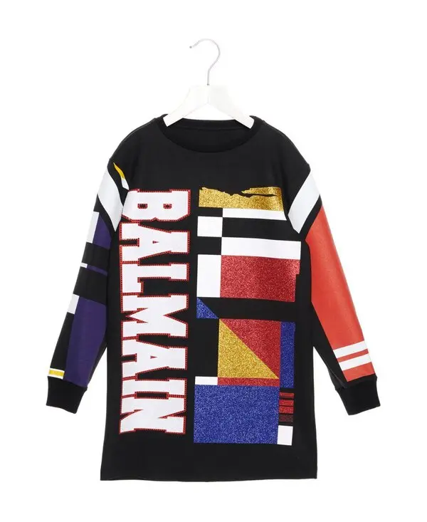 Balmain Graphic Print Long Sleeve Shirt