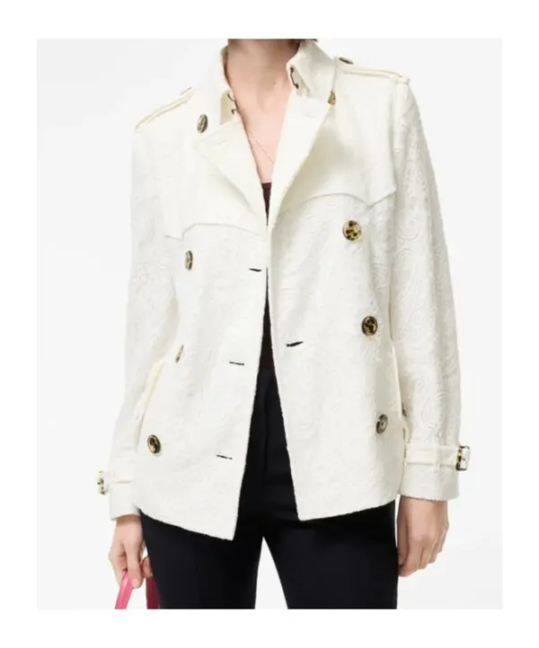 Burberry Short Paisley Lace Trench Coat