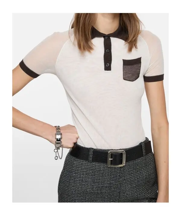 Acne Studios Collared Pocket Knitwear - White/brown