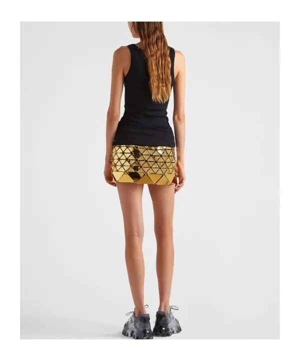Prada Ribbed Knit Jersey Tank Top