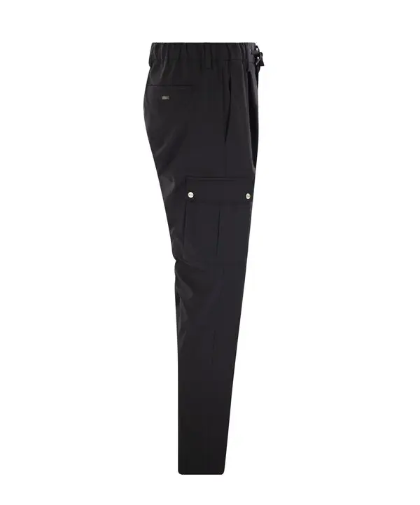 Herno Elastic Waist Casual Pants