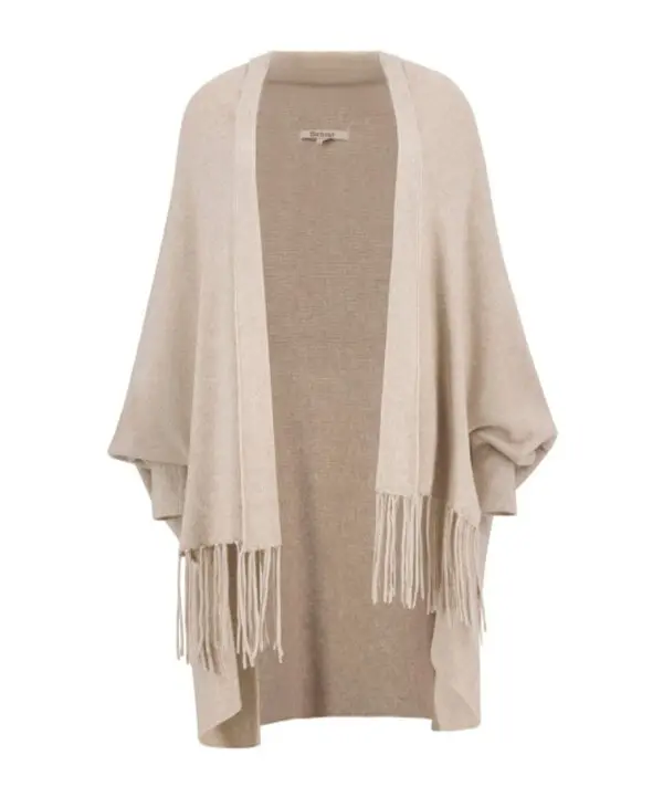 Barbour Tabitha Fringe Detailed Cape