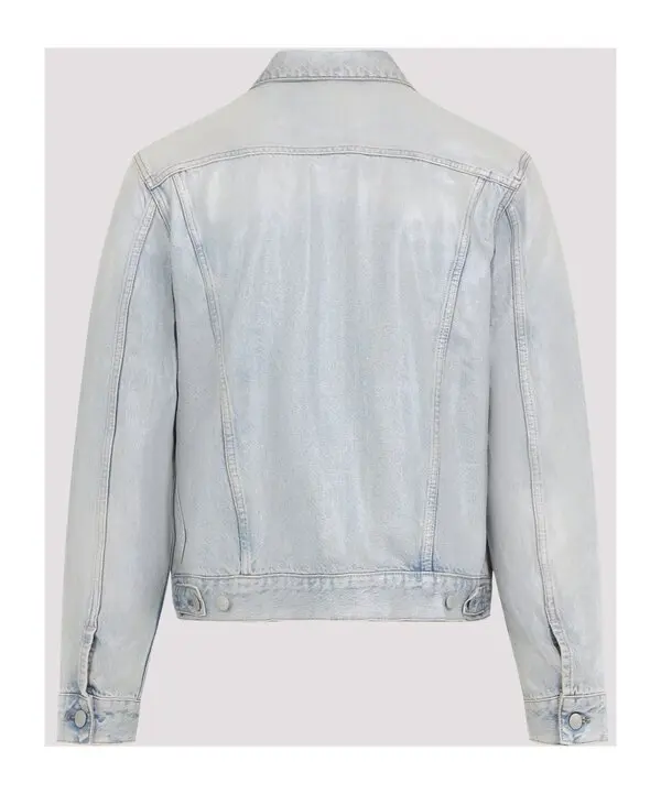 Acne Studios Collared Button-up Denim Jacket