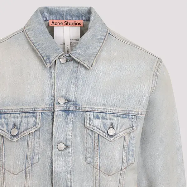 Acne Studios Collared Button-up Denim Jacket