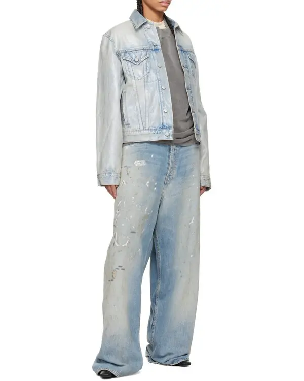 Acne Studios Collared Button-up Denim Jacket