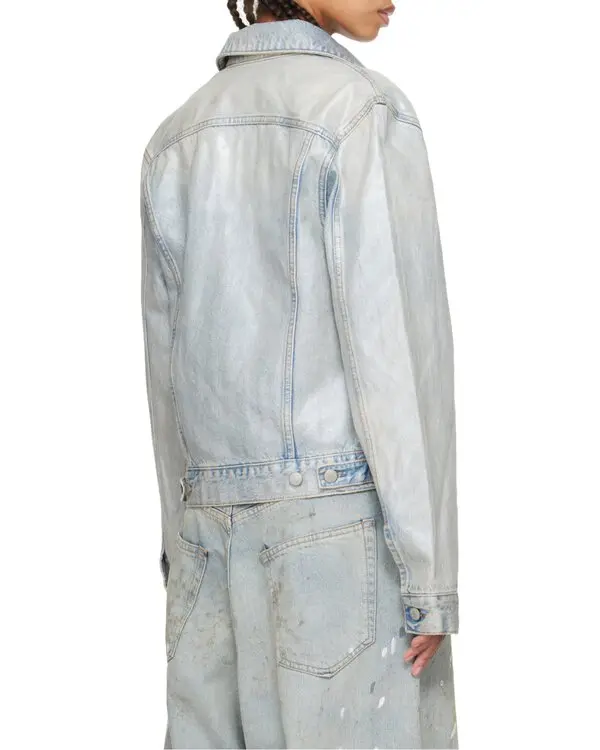 Acne Studios Collared Button-up Denim Jacket
