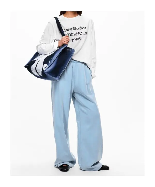 Acne Studios Wide Leg Track Pants With Elasticated Waistband