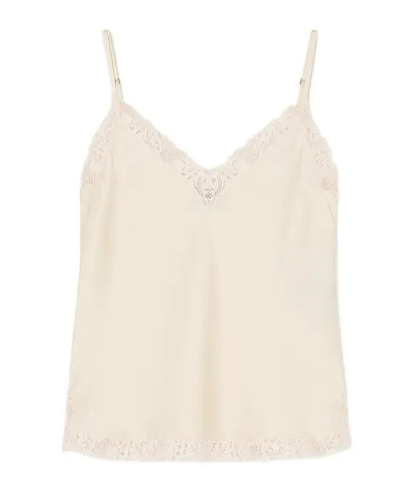 Loro Piana Katerina Lace Trimmed V-neck Top - Ivory