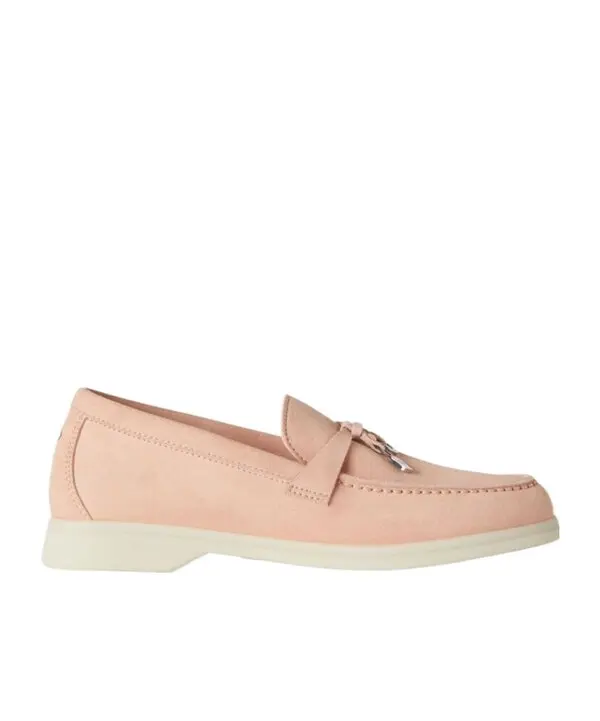 Loro Piana Summer Charms Walk Loafers - Shell Powder