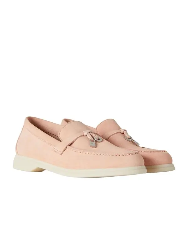 Loro Piana Summer Charms Walk Loafers - Shell Powder