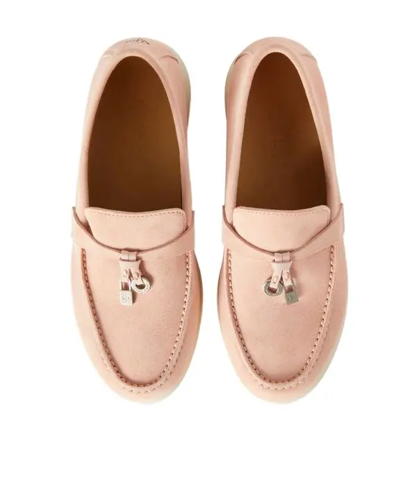 Loro Piana Summer Charms Walk Loafers - Shell Powder