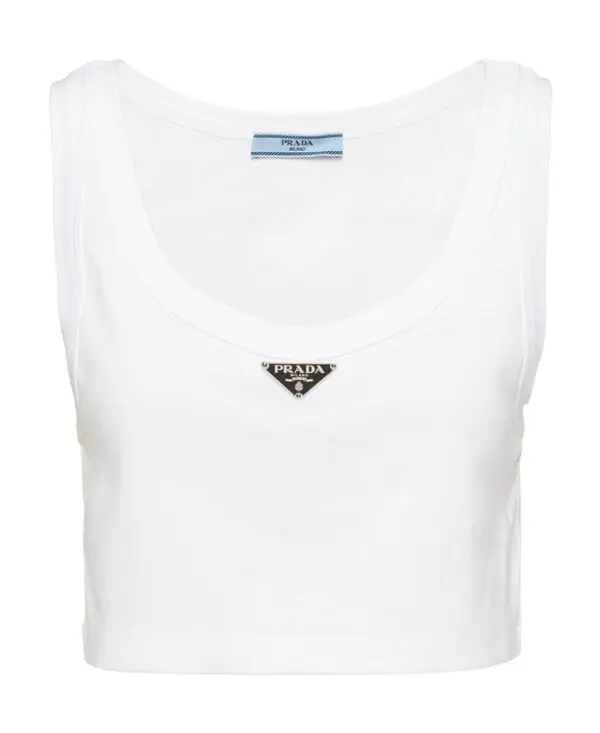 Prada Jersey Cropped Top