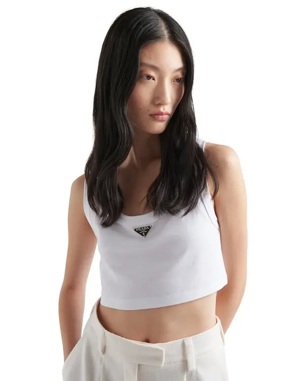 Prada Jersey Cropped Top