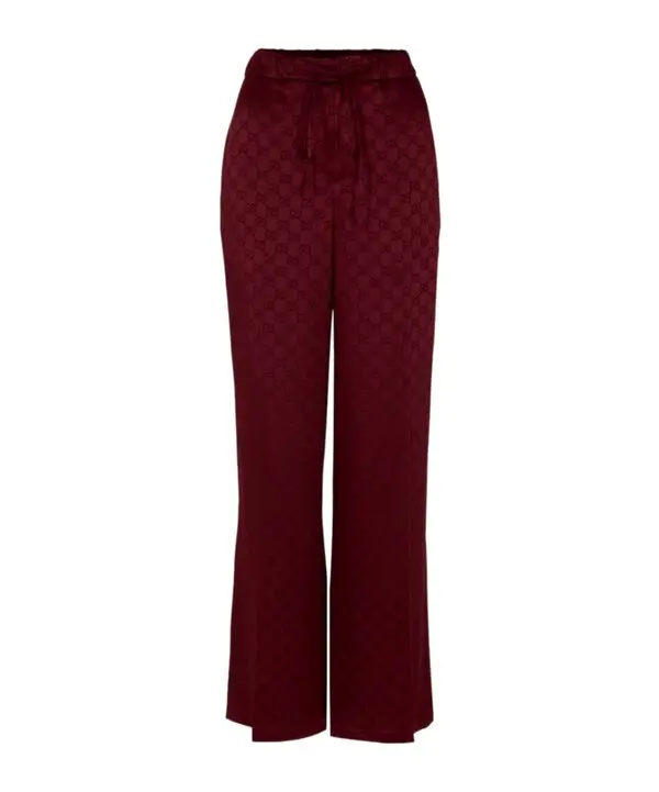 Gucci Logo Wide-leg Track Pants - Brown