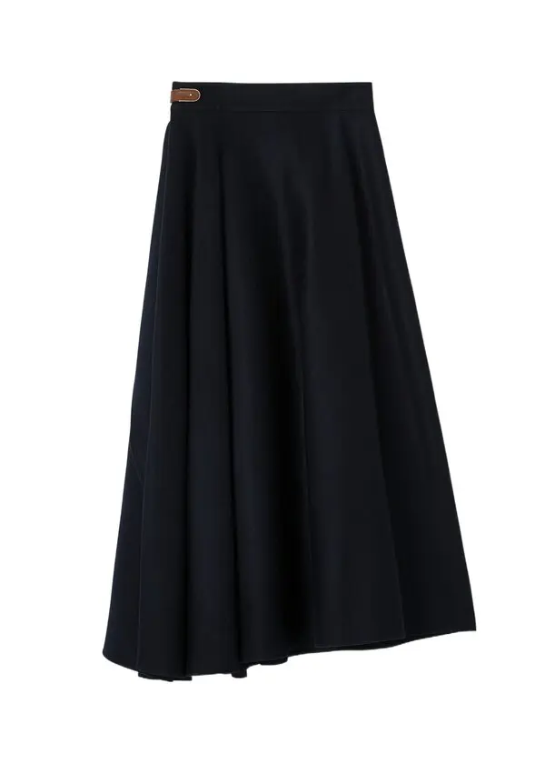 Loro Piana High-rise Flared Wrap Skirt