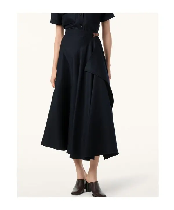 Loro Piana High-rise Flared Wrap Skirt