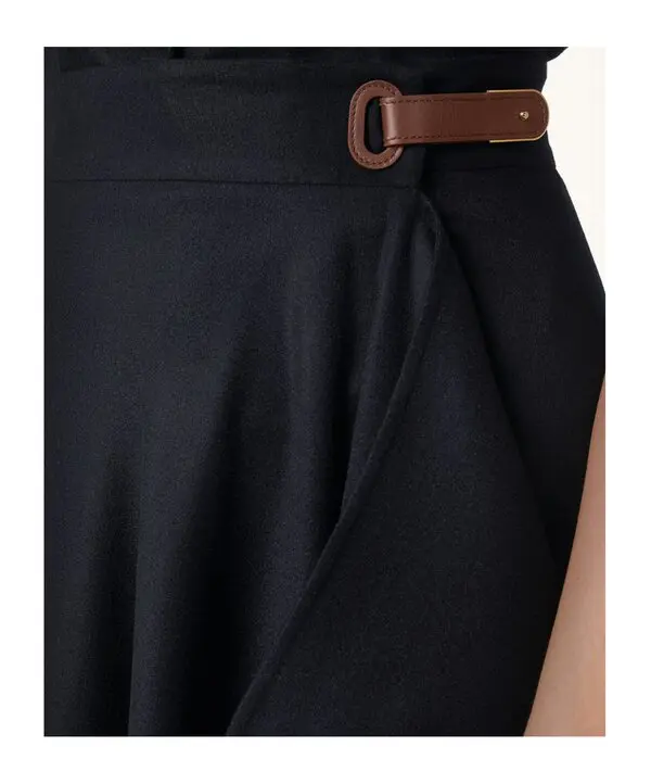 Loro Piana High-rise Flared Wrap Skirt